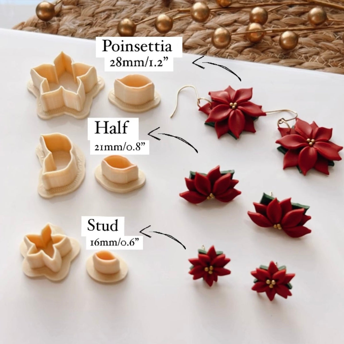 Poinsettia Clay cutter – Made Cutters